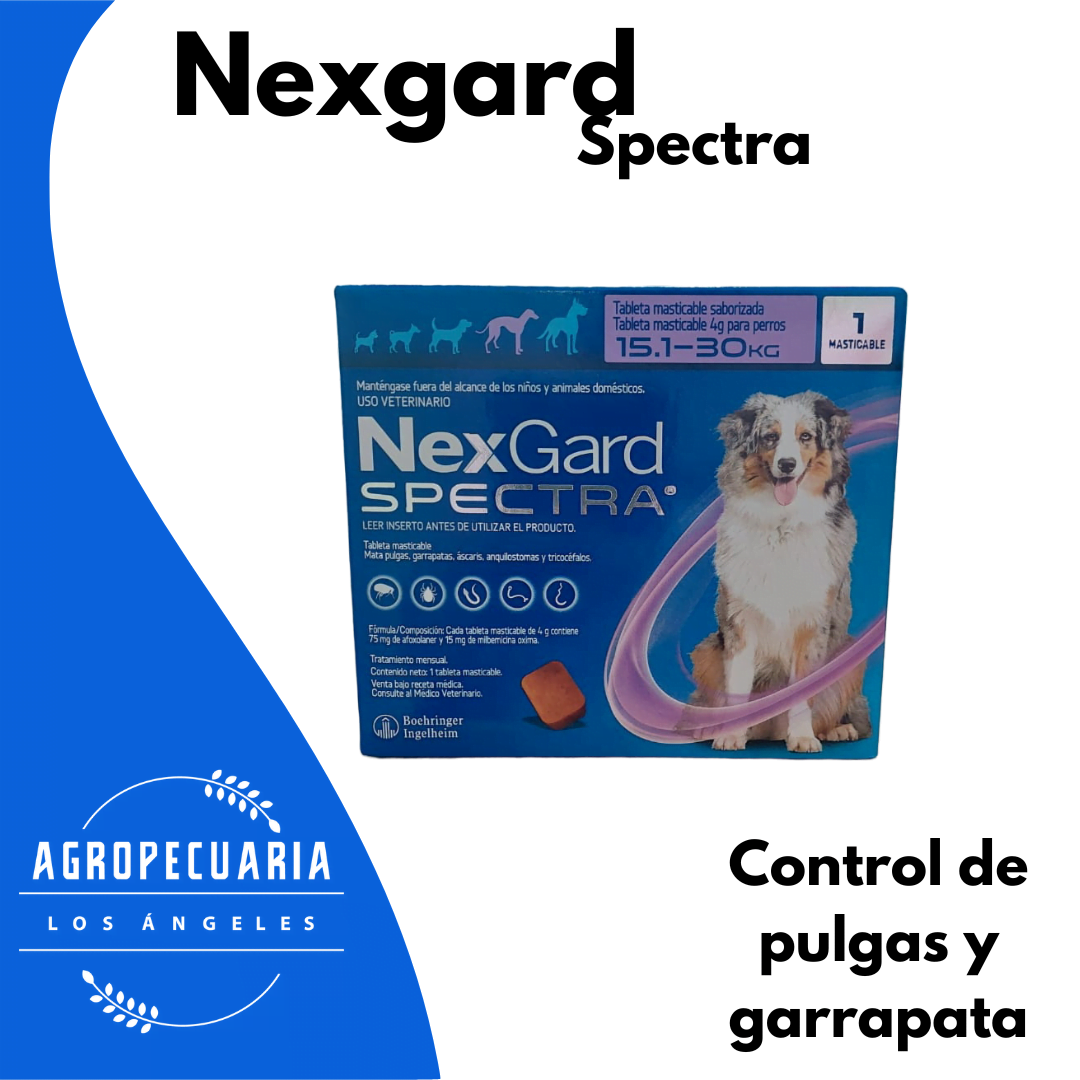 Nexgard Spectra 15.1-30 kg - Agropecuaria Los Angeles